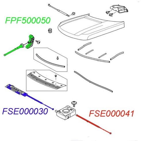 Front Hood Release Control Cable For 2003-2009 Land Rover Range Rover ...