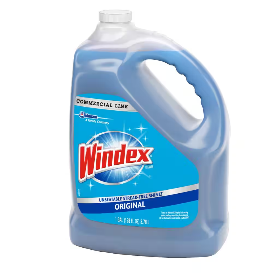 2 Pack - Windex 128 oz. Commercial Original Glass Cleaner Refill- Fast ...