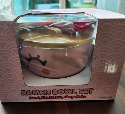 Pink Ramen Noodle Bowl W Chopsticks Take Out Style Bowl, New in box | eBay