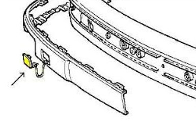 NEW BMW 5 E34 M FRONT BUMPER LEFT TOW HOOK EYE CAP COVER 51112232631 ...