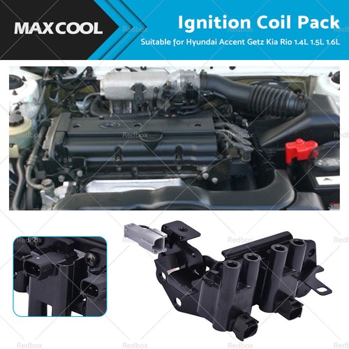 Ignition Coil Pack Suitable for Hyundai Accent Getz Kia RIO 1.4L 1.5L 1 ...