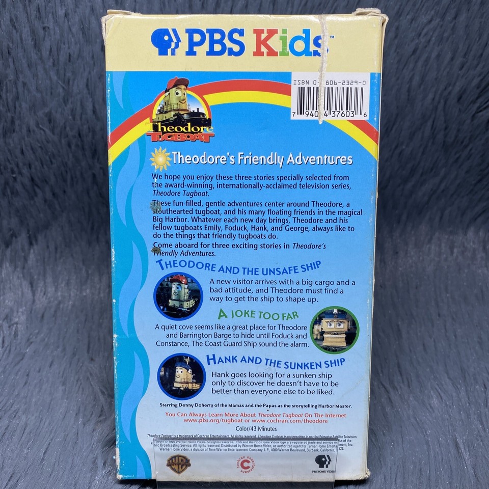 Theodore Tugboat Theodores Friendly Adventures VHS 1998 PBS Warner ...