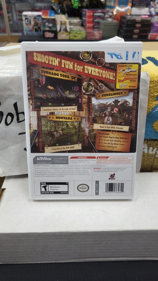 TOP SHOT ARCADE NINTENDO WII VIDEO GAME IN BOX NO MANUAL | eBay