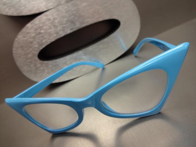 CLASSIC VINTAGE RETRO CAT EYE Style Clear Lens EYE GLASSES Blue Fashion ...