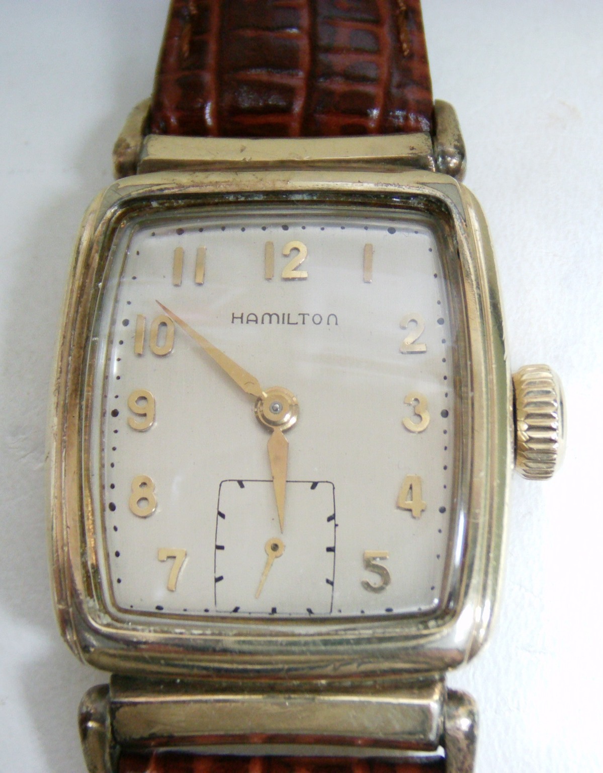 HAMILTON WATCH 10 K GOLD FILLED MECHANICAL HAND WINDING WATCH | eBay
