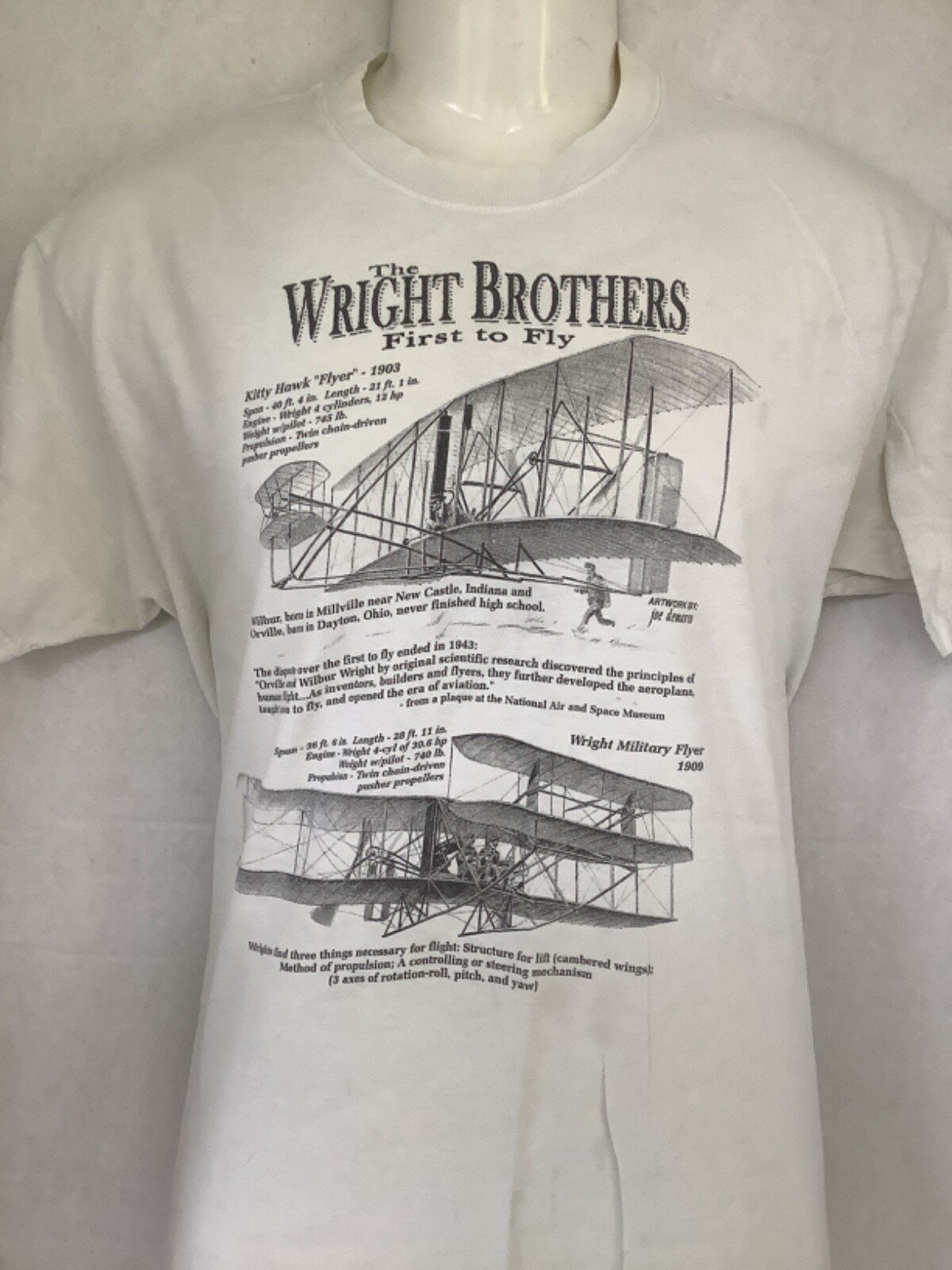 vtg The Wright Brothers first to fly the work of "bicycle men" 2 sided ...