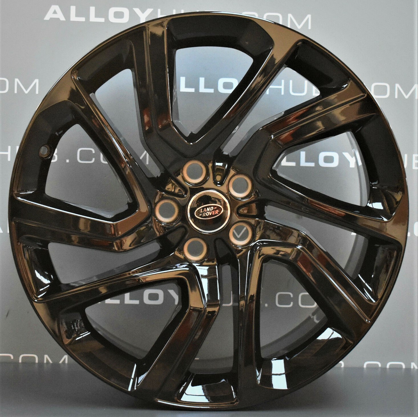GENUINE RANGE ROVER SPORT 5085 5 SPOKE 21" INCH BLACK ALLOY WHEELS X4 ...