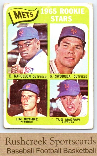 1965 Topps #533 Mets 1965 Rookie Stars (Dan Napoleon /Swoboda/Bethke ...
