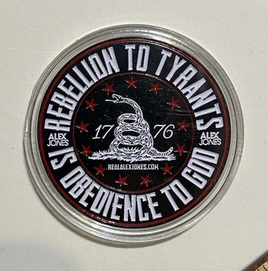 INFOWARS - Alex Jones - 1984 1776 - Gadsden Snake - Challenge Coin ...