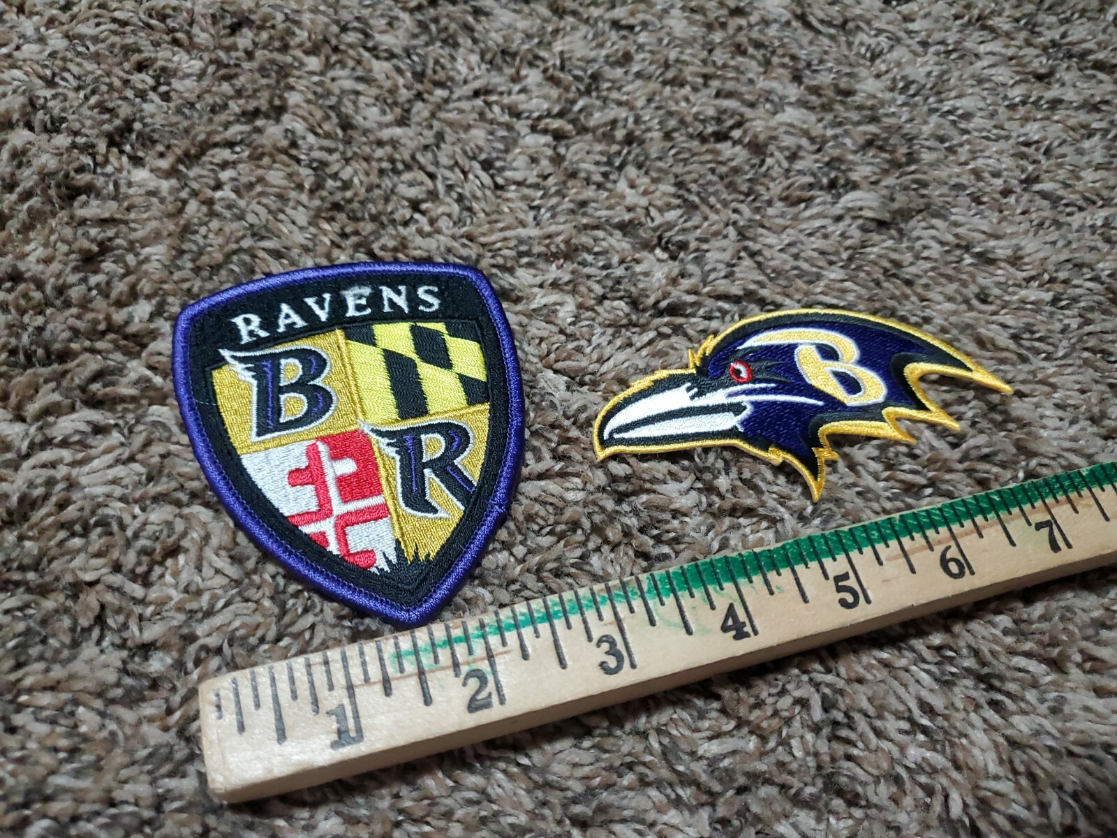 2 Baltimore Ravens NFL Authentic Game Jersey Patches Ripon 3" x 3.5 ...