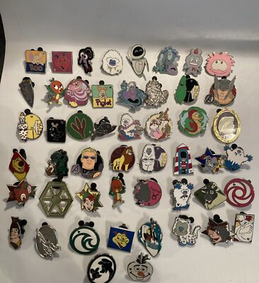 Disney Pin Trading 50 Piece Assortment Theme Pin Lot No Doubles ...