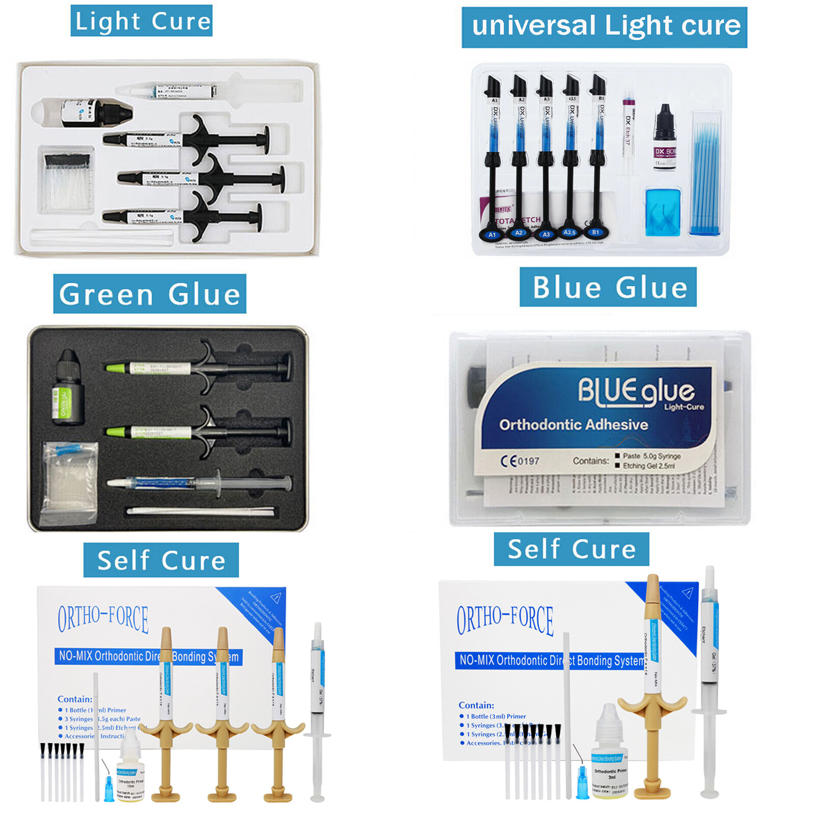 Dental Orthodontic Bonding Bracket Braces Light Cure Primer Adhesive ...