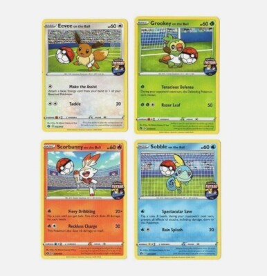 Pok mon Futsal On The Ball Promo Card Set 002 003 004 005 New and ...