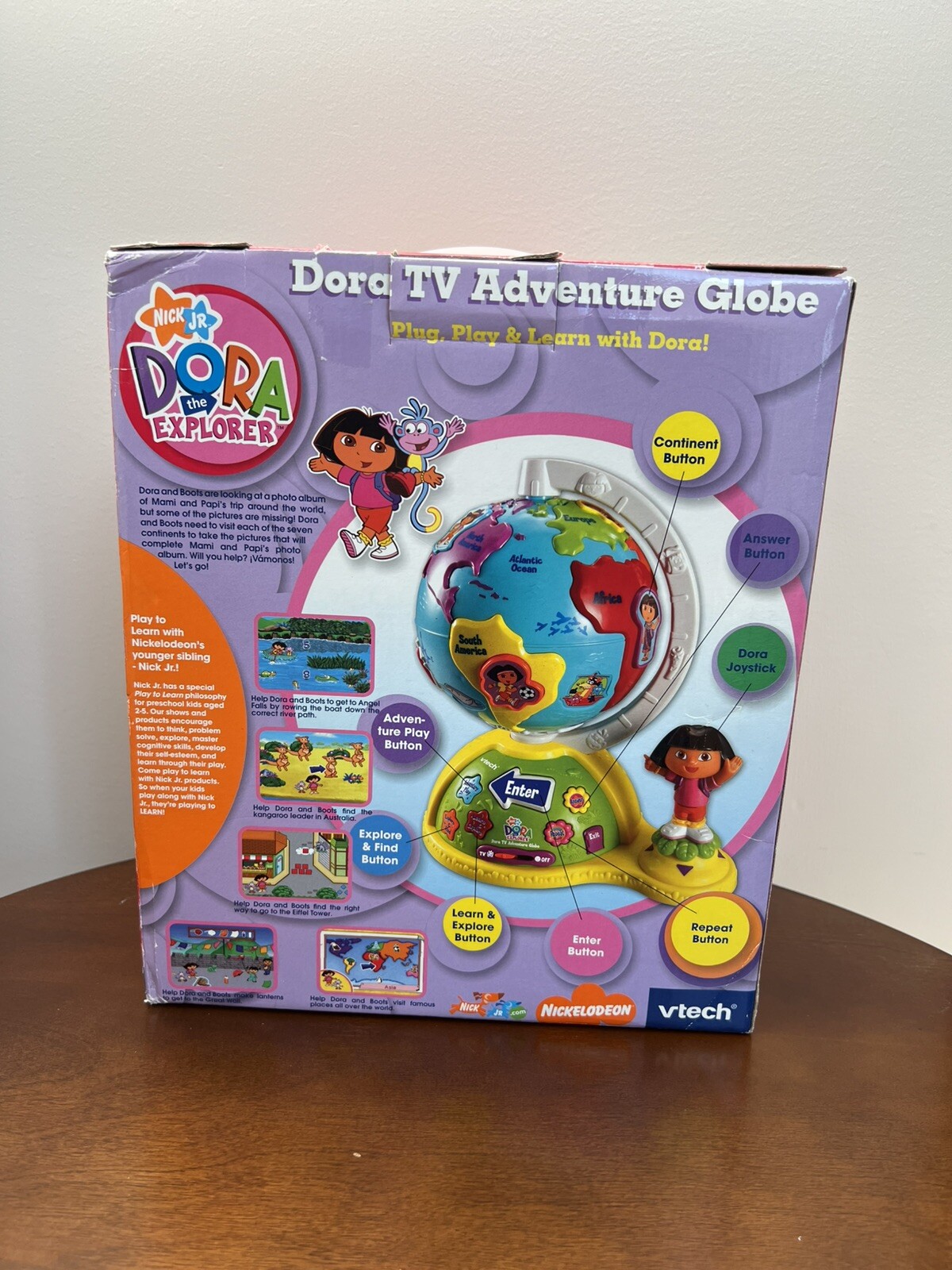 VTech Dora The Explorer TV Adventure Globe Plug N Play Game NEW In Box ...