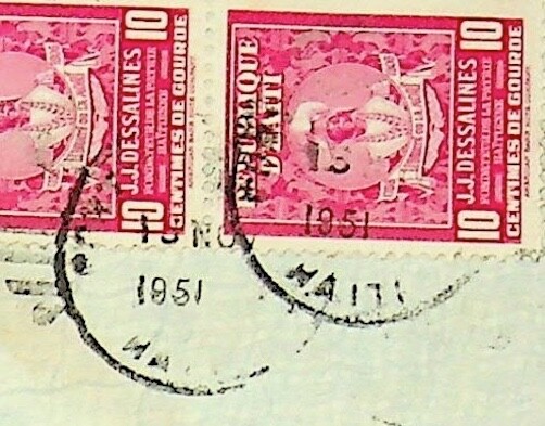 1951 AIRMAIL PAN AMERICAN WORLD ENVELOPE FROM PORT AU PRINCE HAITI TO ...