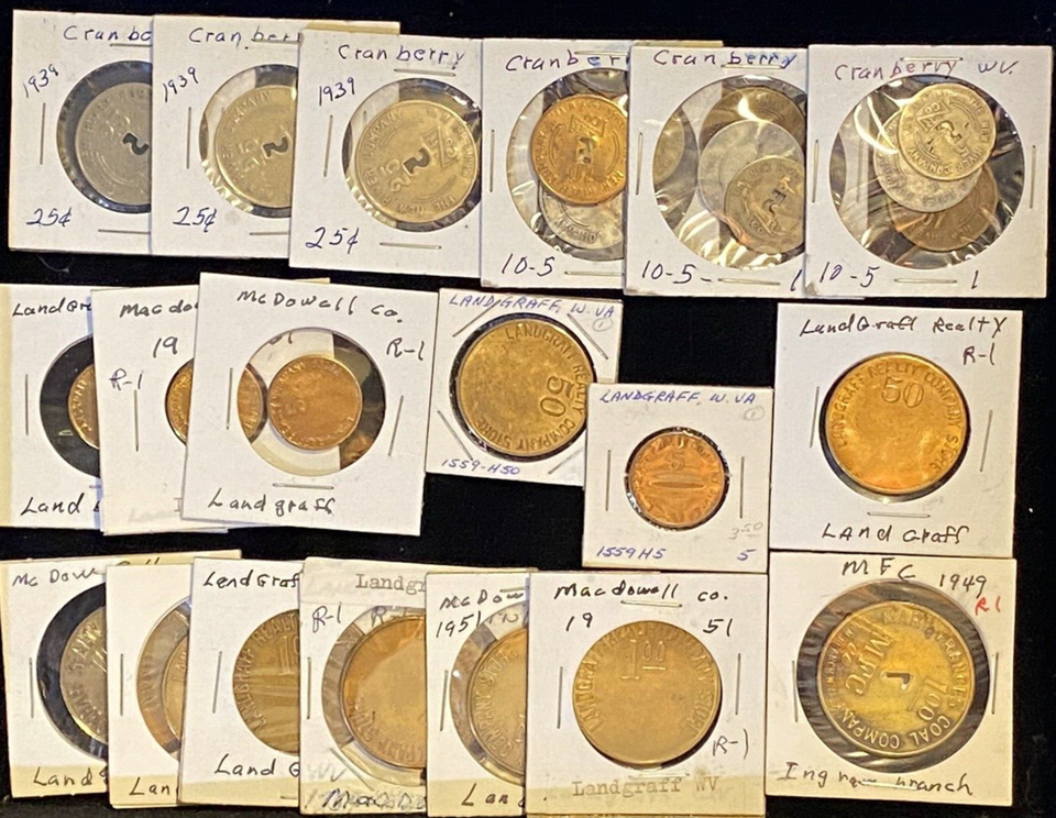 187CT COAL SCRIP ESTATE COLLECTION ALL LABELED WVA VA TENN KENTUCKY ...