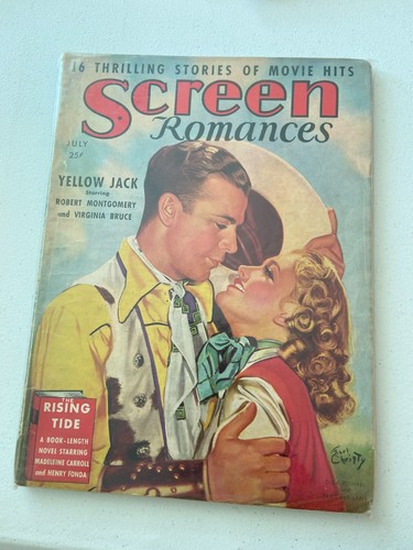 VINTAGE SCREEN ROMANCES MAGAZINE JUL 1938 HUMPHREY BOGART! MYRNA LOY ...