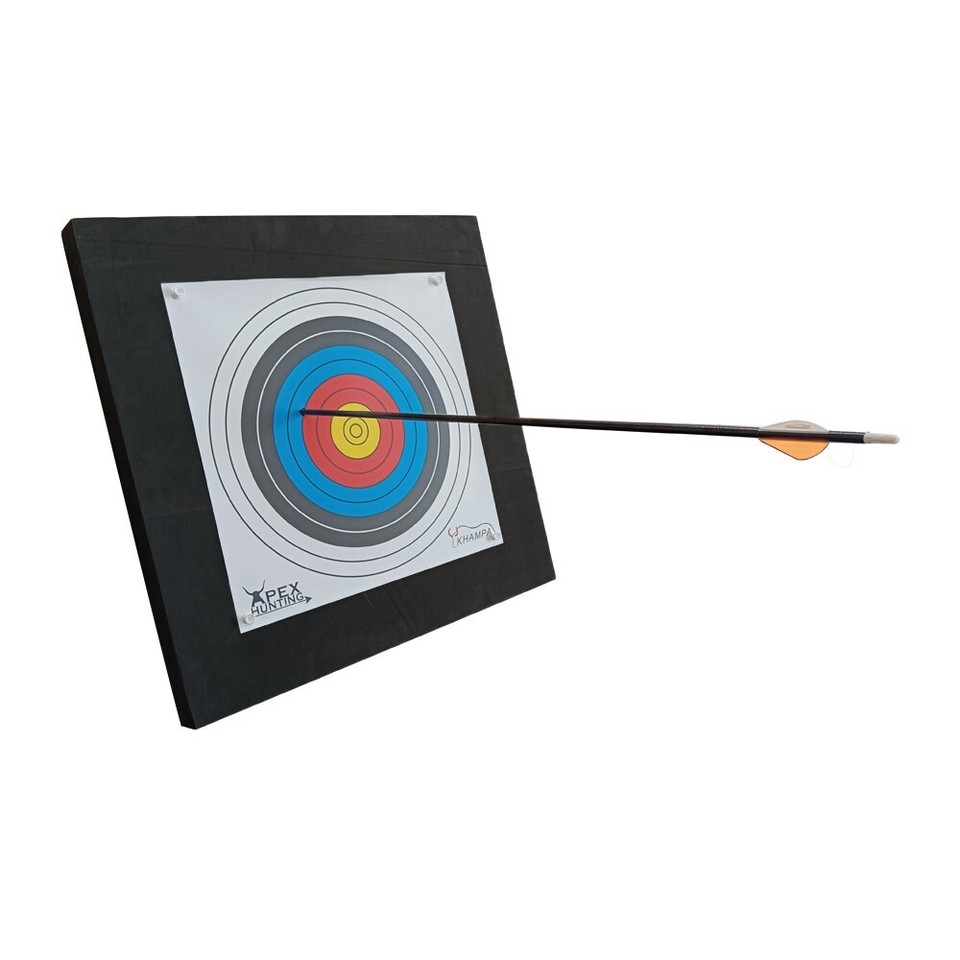 KHAMPA Square Archery Target Foam for Backyard 2' x 2' Includes 2 Paper ...