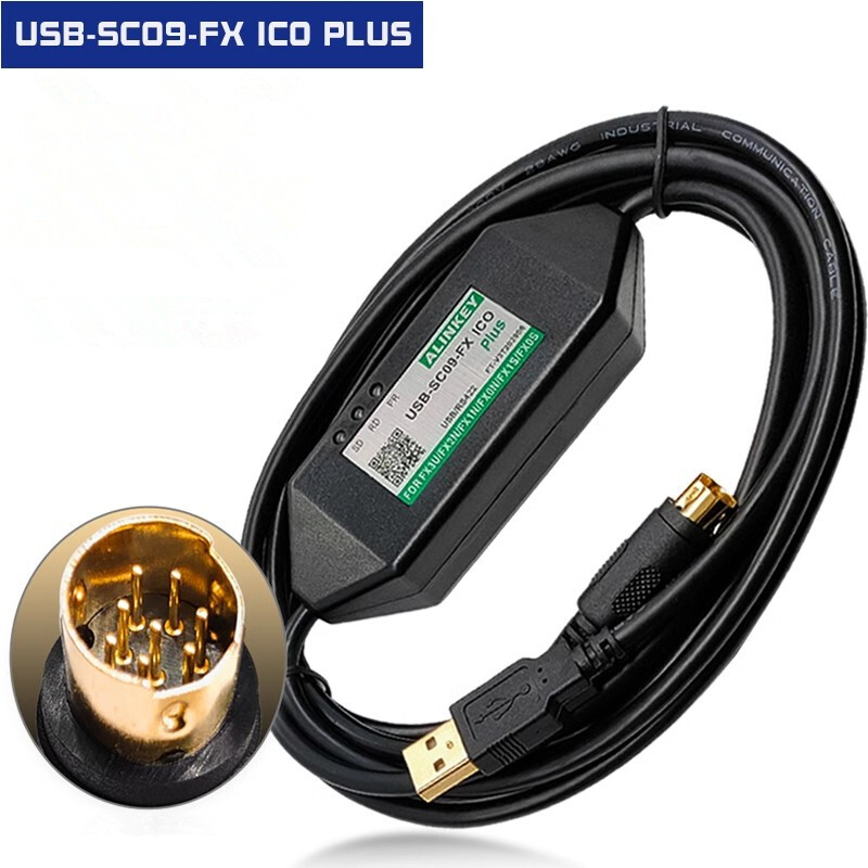 Applicable to Mitsubishi FX3U FX2N/1N/3GA programming cable USB-SC09-FX ...