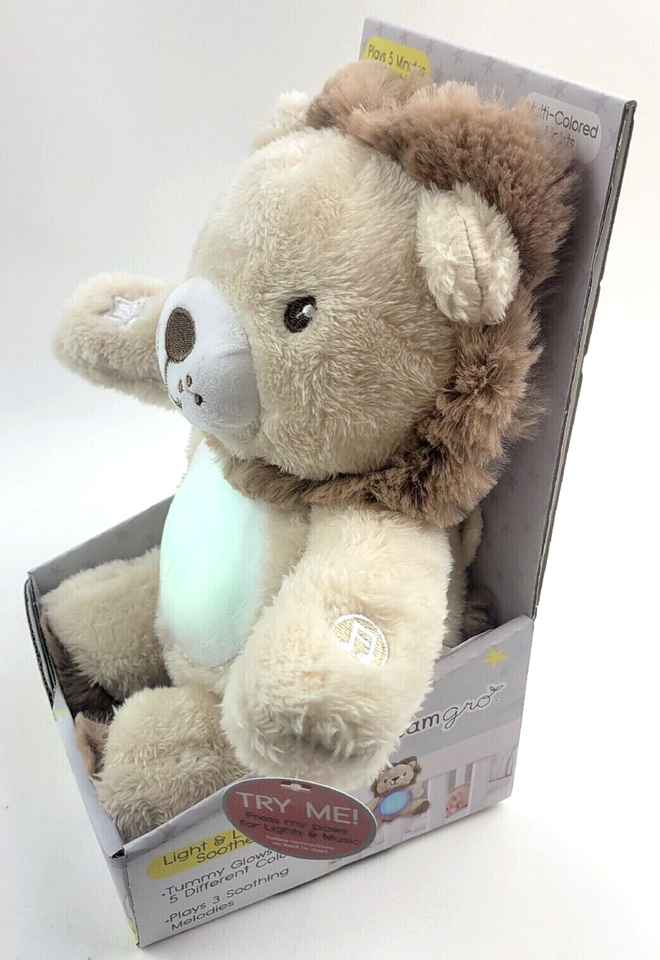 Dream Gro LION lumière et berceuse sucette peluche berceau cintre bébé ...