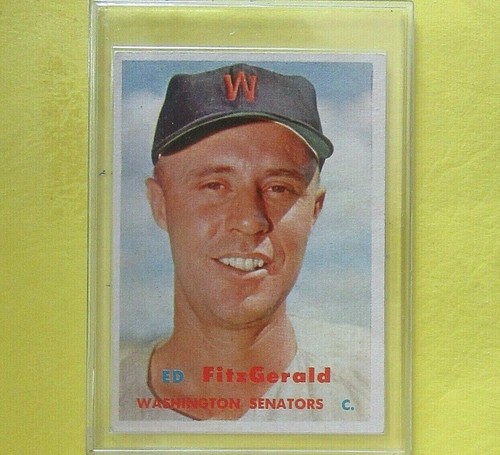 ED FITZGERALD 1957 VINTAGE BASE CARD Topps #367 Washington Senators | eBay