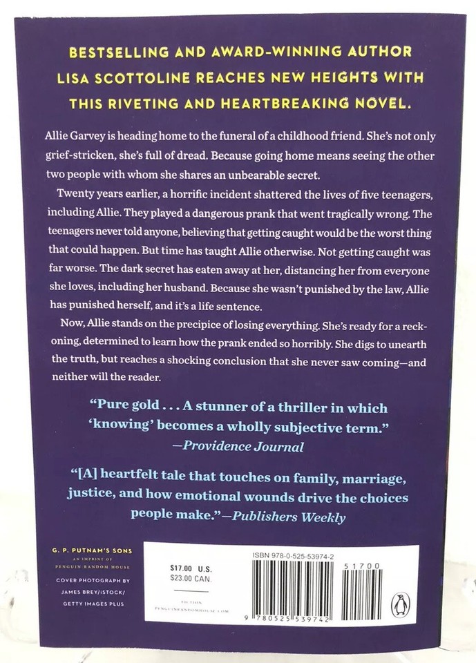 Someone Knows Lisa Scottoline New Paperback Novel Putnam Penguin Random ...
