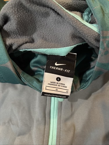 Nike LeBron James Warmup Track Jacket Drifit Teal Green White Men L ...