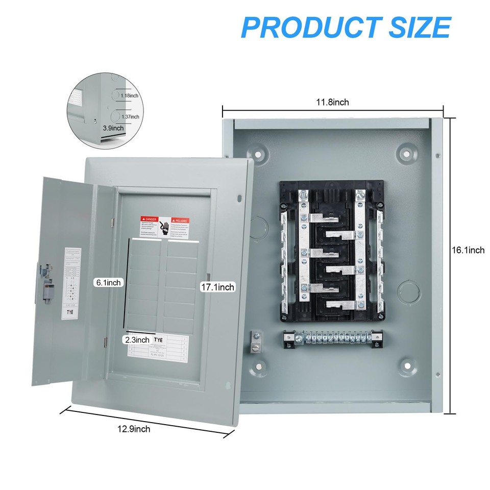 THQL Circuit Breaker Panels, 12-Space, 125A Circuit Breaker ...