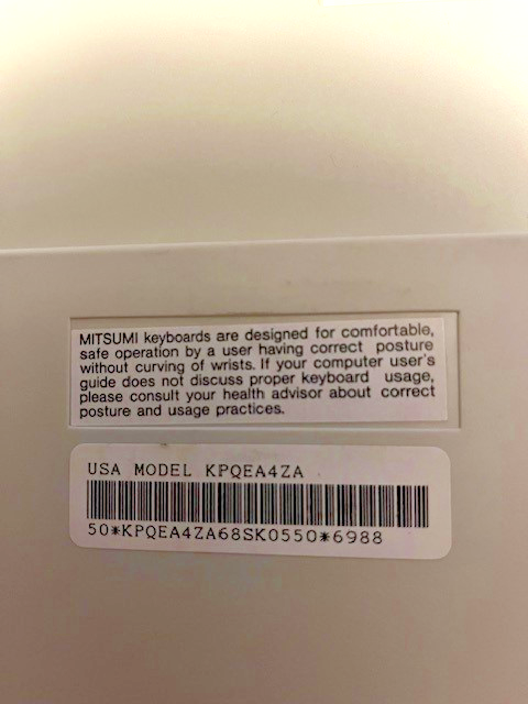 Mitsumi Keyboard, 104/105, Model # KPQ-E99ZC-13 , 5 Pin DIN Connector ...