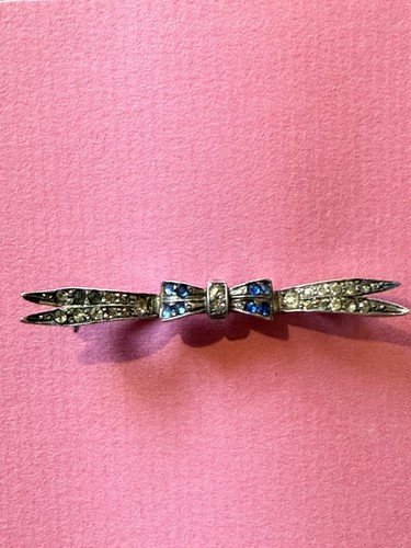 Vintage Demure Art Deco Brooch Bar Pin Victorian Sterling Silver ...