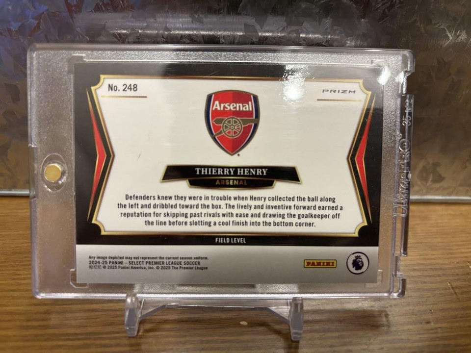 Panini Select 2024-25 Thierry Henry Field Level Red Arsenal #248 Soccer ...