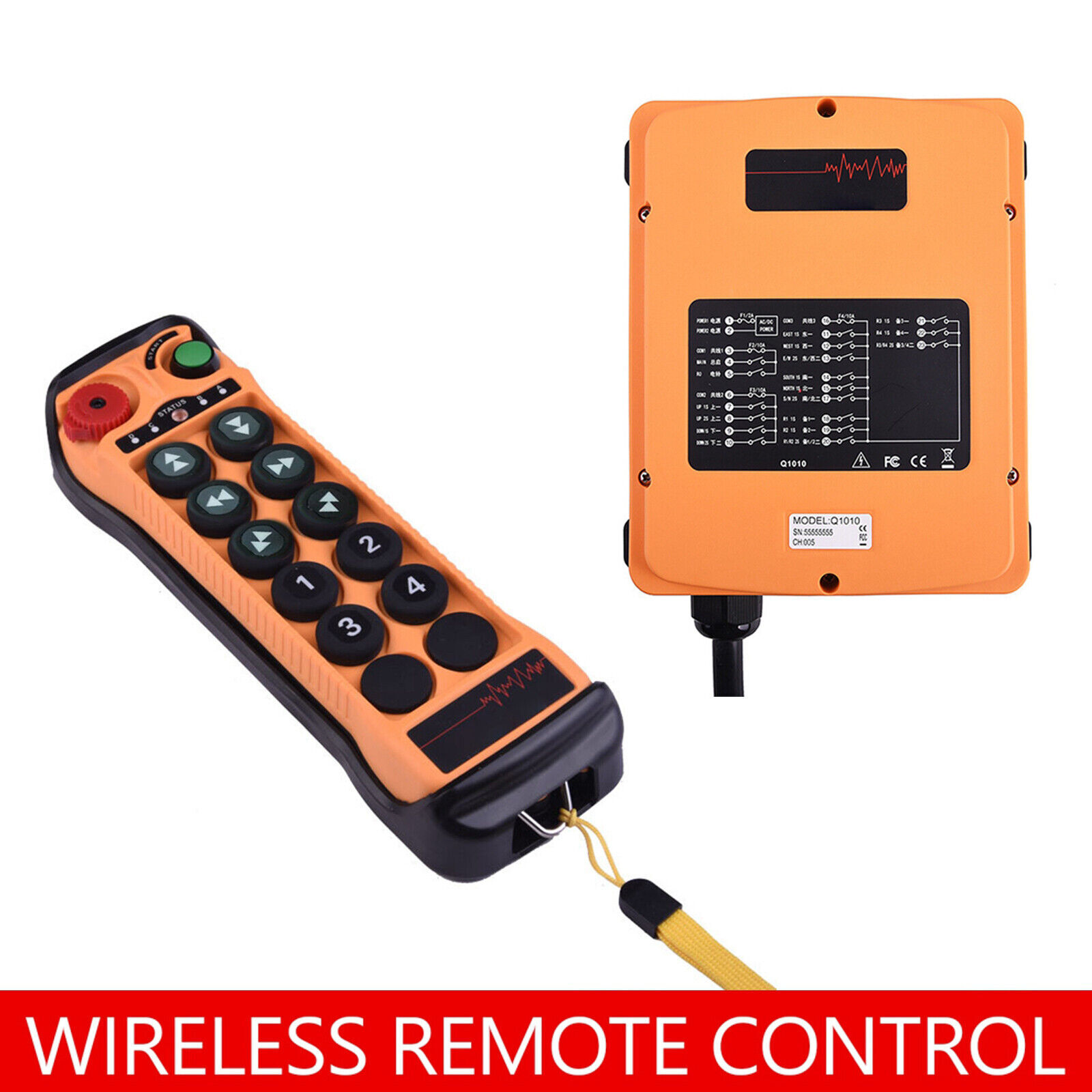 Hoist Industrial AC DC 12V-480V Wireless Radio Remote Control Crane ...