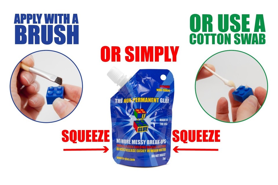 Le-Glue Releasable Adhesive made for LEGO Building Blocks 3 Pack!! | eBay