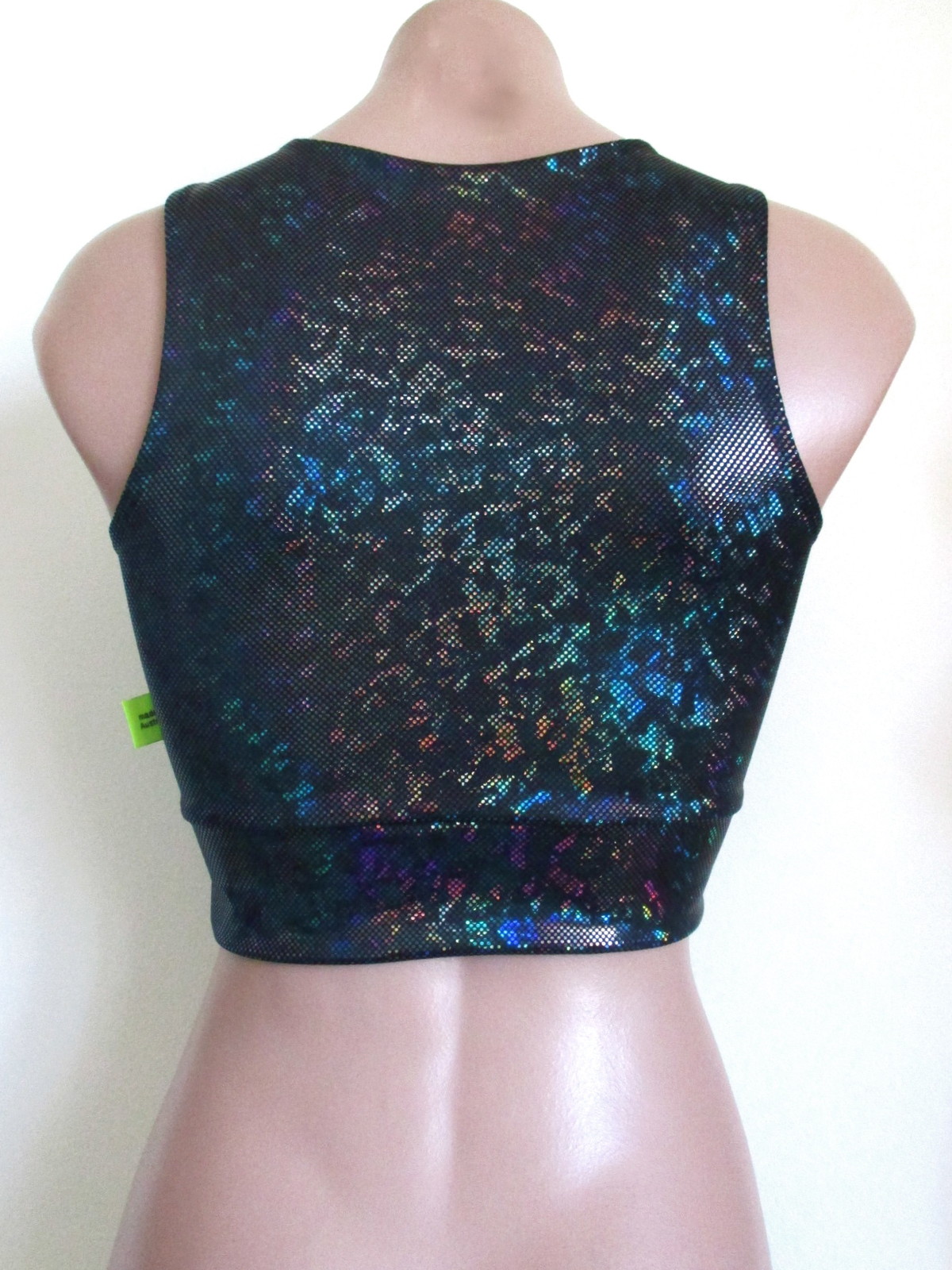 Schminke 🤩 hologram crop top dance wear sports bra festival UV club ...
