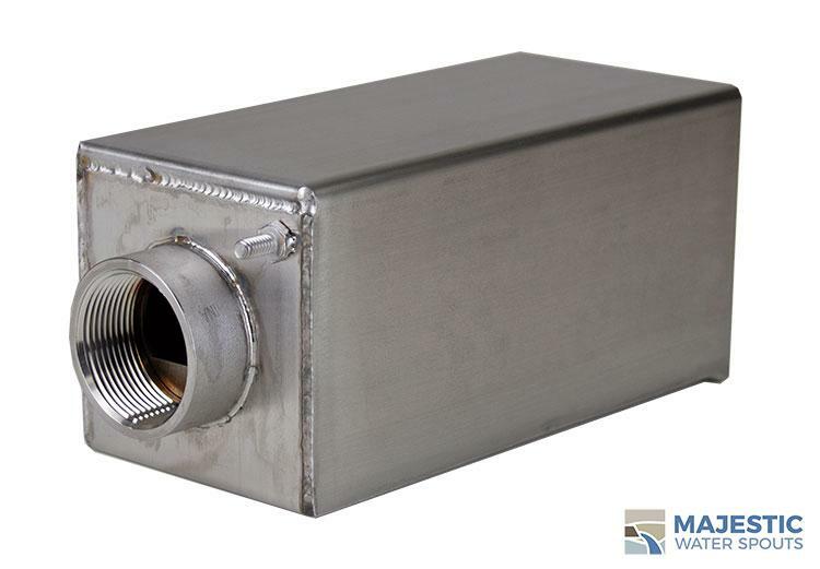 Hugo 4" Box Square Scupper for Pool/Spa or Water Fountain in Stainless ...