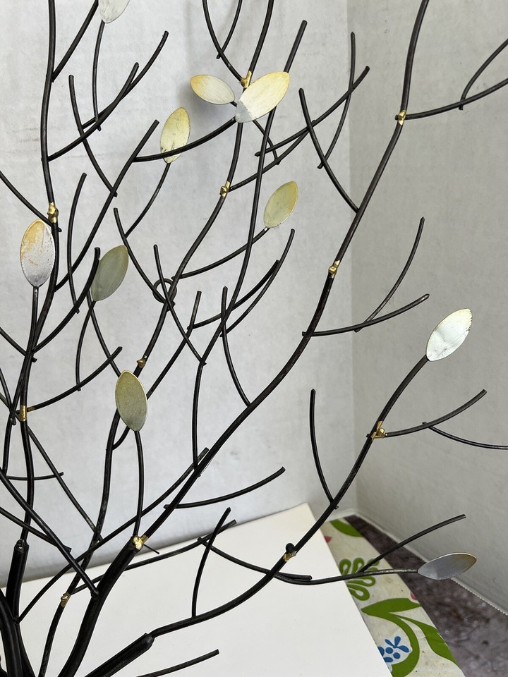 Large Metal Art Wire Tree Branches Leaves Wall Decor Industrial 22” X28 ...