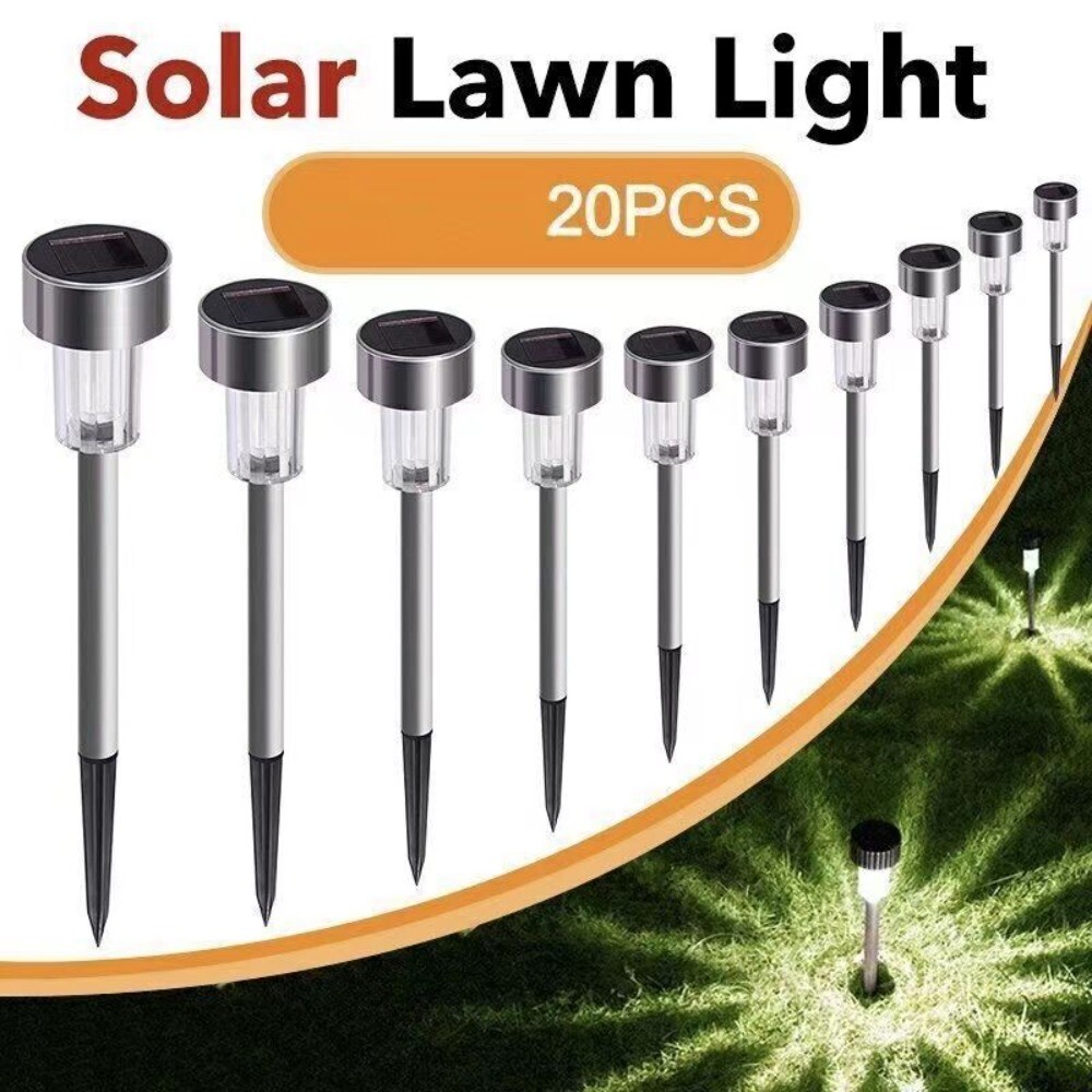 Upto20X Waterproof Solar Led Garden Lawn Lights Outdoor Ground Garden ...