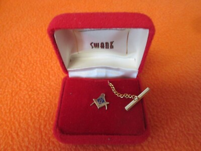 Swank Mason Tie Tack complete with red jewelry gift box | eBay