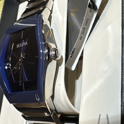 Bulova Men's Watch 96A258 Gemini Futuro Quartz Blue Dial Silver ...