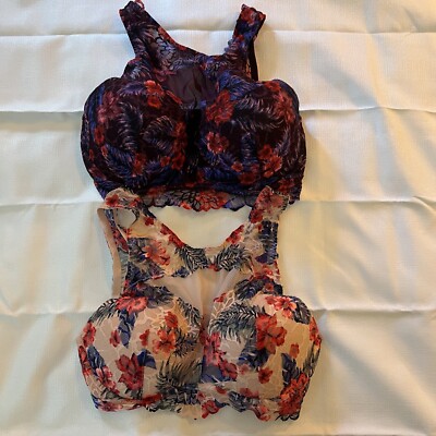 Victoria’s Secret Pink Woman’s Floral Push-Up Bralette Set Large | eBay