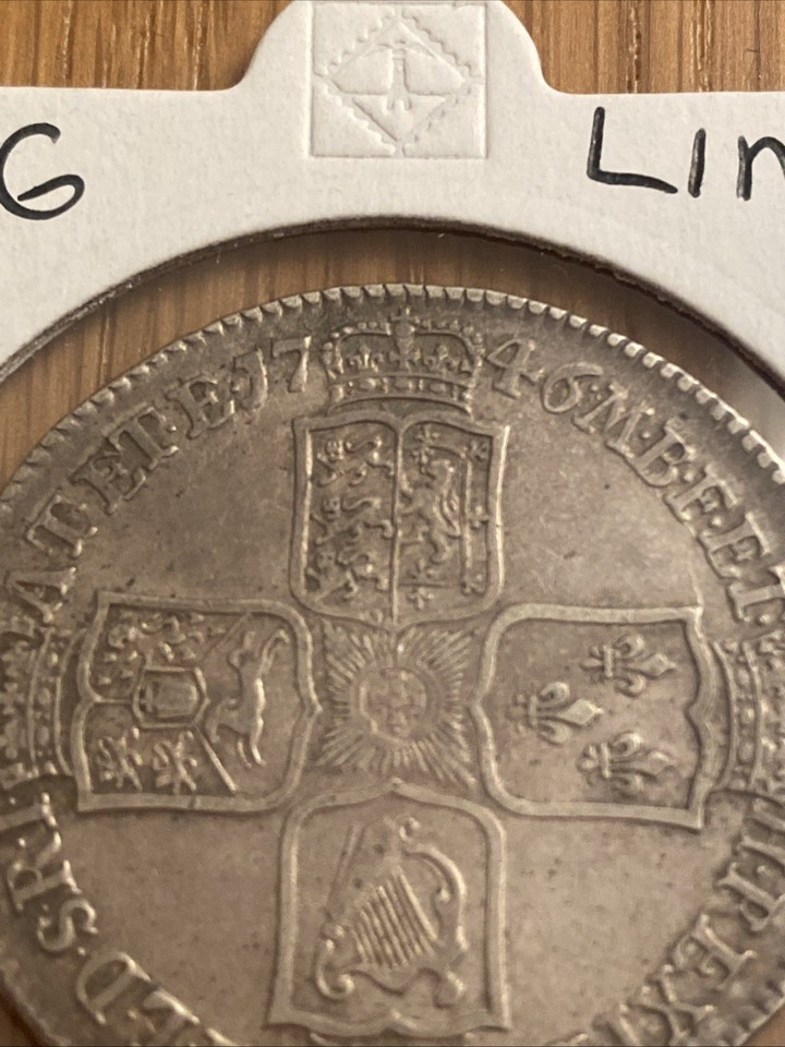 1746 Lima Halfcrown George II British Silver Coin (32353) | eBay UK