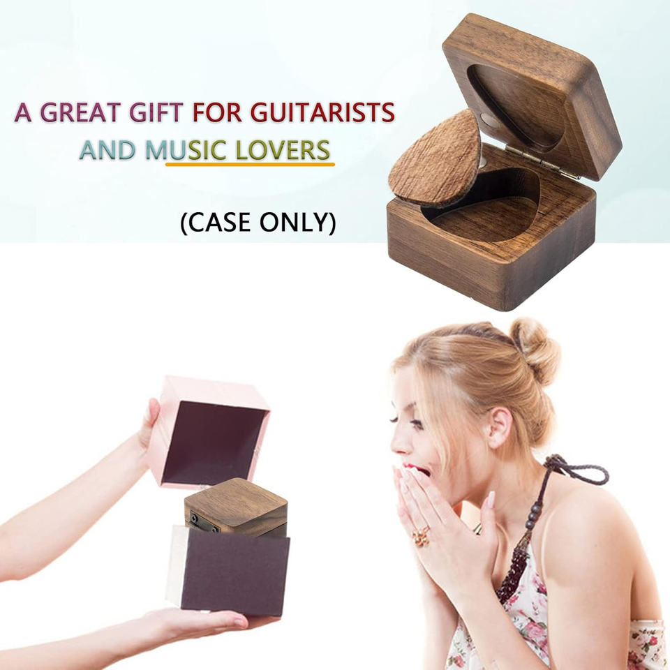 Wooden Guitar Pick Case, Personalized Guitar Pick Holder, Guitar Picks ...