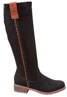 Top Moda Black Faux Suede Knee High Womens Zip Boots LE-16 (Retail $88 ...