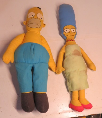 The Simpsons Homer & Marge Simpson Rag Doll Dan Dee 1990 Vintage ...