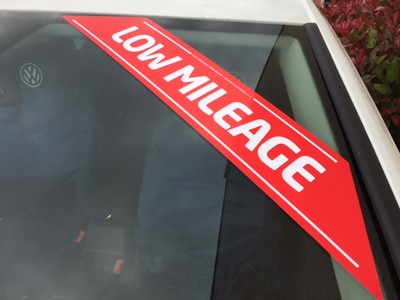 Car Sales Stickers X 25 LOW MILEAGE Red Corner Flash self Adhesive ...