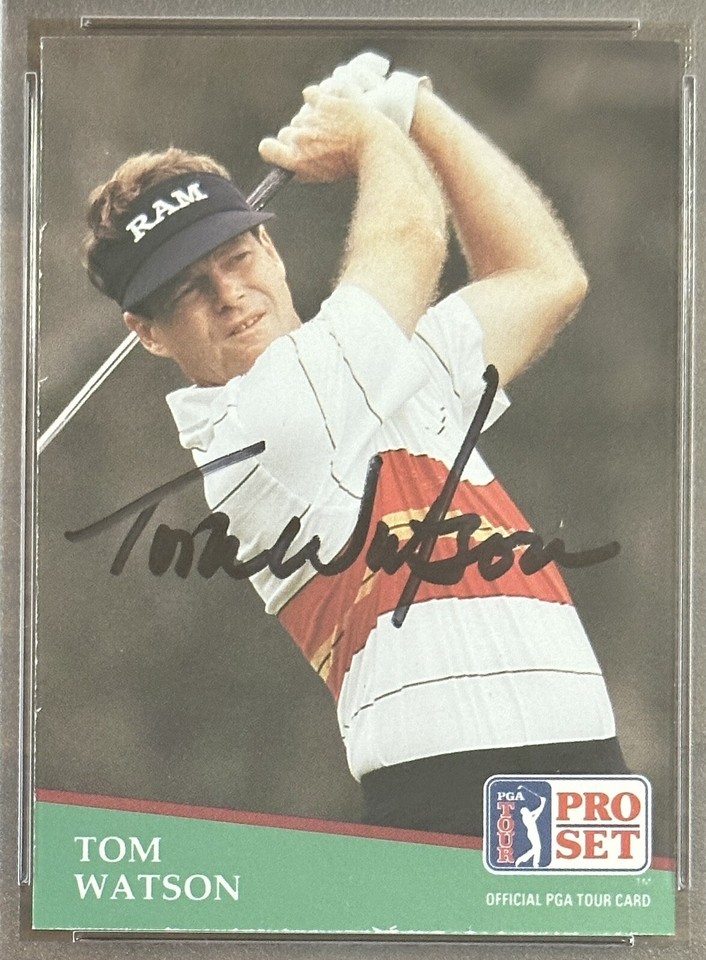 1991 PRO SET GOLF PGA TOUR TOM WATSON SIGNED CARD PSA DNA CERTIFIED ...