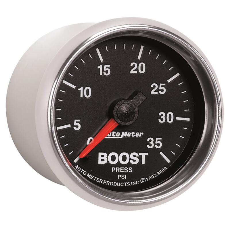 Auto Meter Boost Gauge 3804; GS Boost 0 to 35 psi 2-1/16" Full Sweep ...