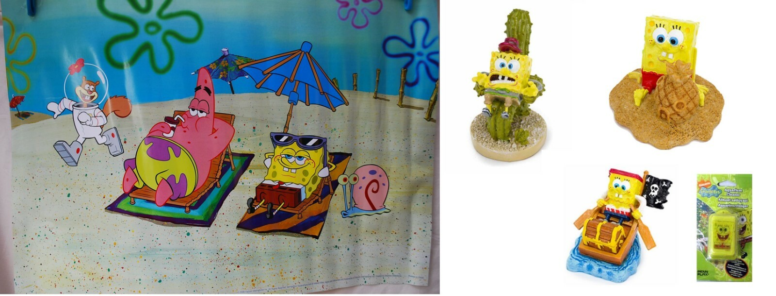AQUARIUM ORNAMENT - Spongebob range - novelty fish tank aeration ...