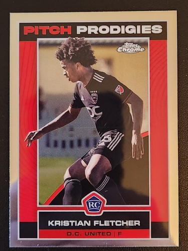 #174 KRISTIAN FLETCHER 2023 Topps Chrome MLS Soccer PITCH PRODIGIES RC ...