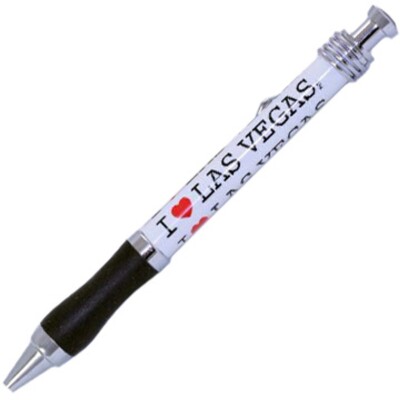 I Love Las Vegas White Pen w/Clip Vegas souvenir | eBay